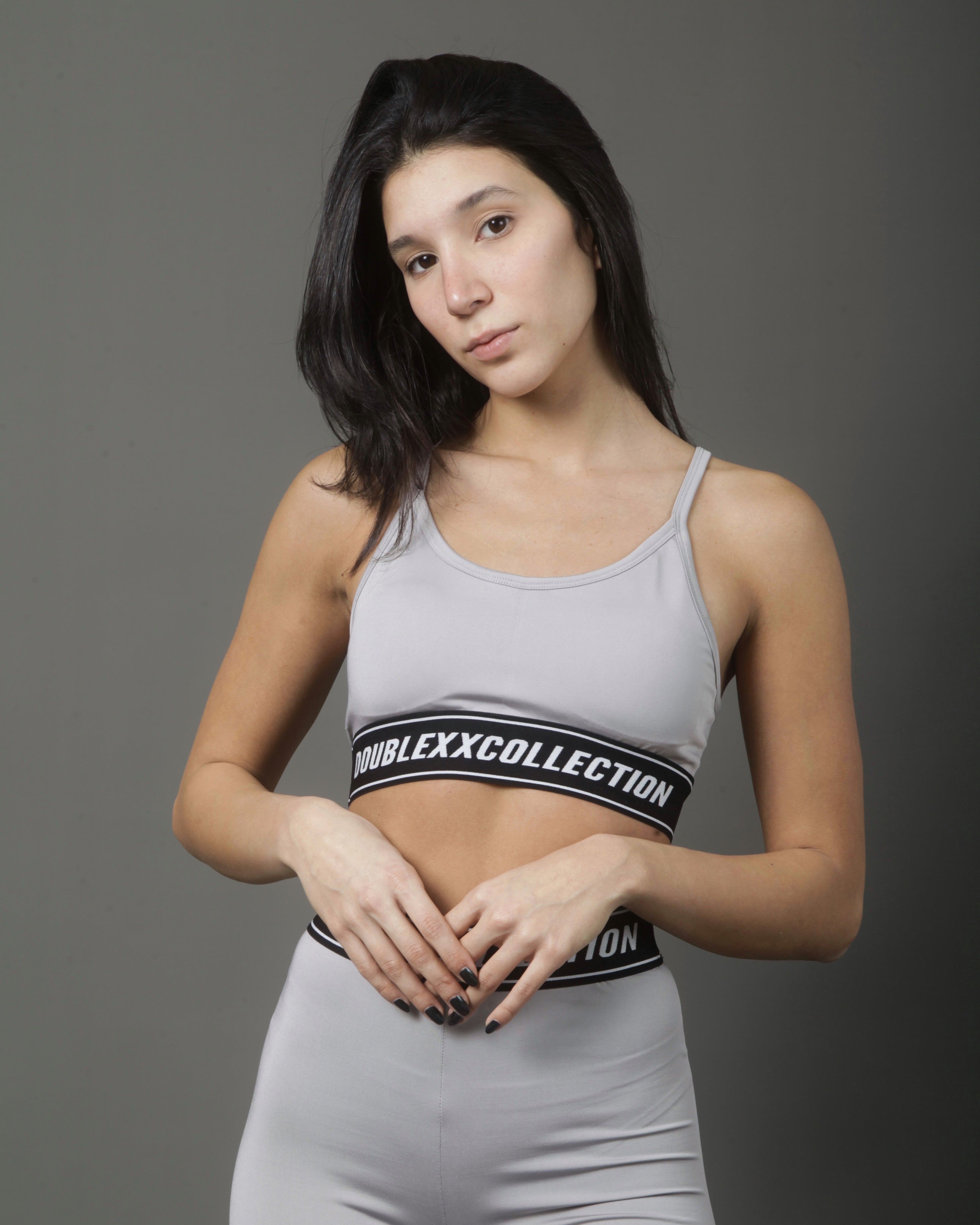 XXATHLTCS Sports Bra SB2 - Silver – Double XX Collection